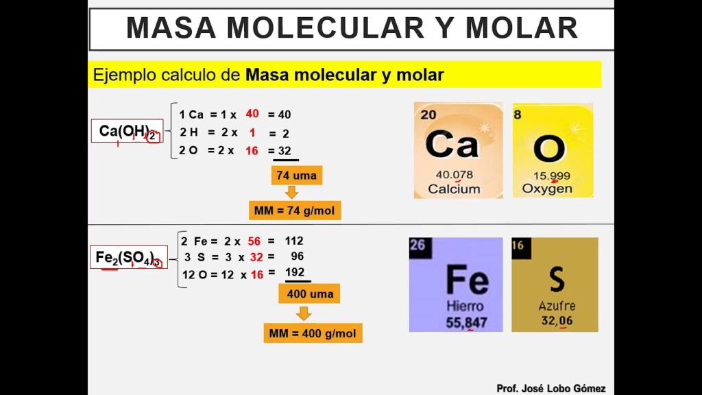 Cómo encontrar la masa molar Ciencia - PEDIAEXPERTOS