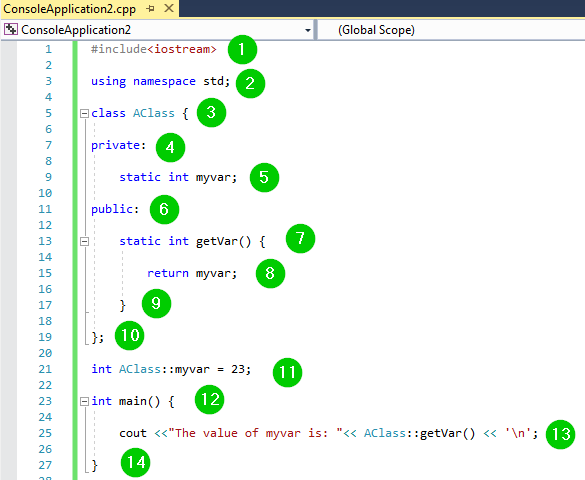 Diferencia entre una función estática y una función constante en C++ - PEDIAEXPERTOS