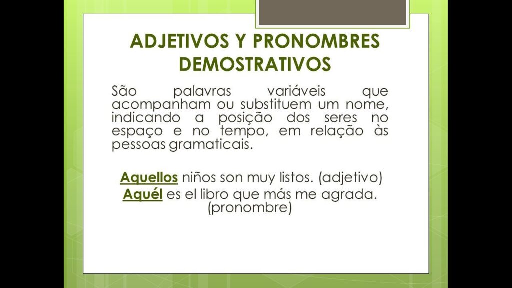 Diferencia entre adjetivo demostrativo y pronombre demostrativo Idiomas ...