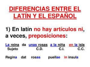 Diferencia entre latín y español - PEDIAEXPERTOS