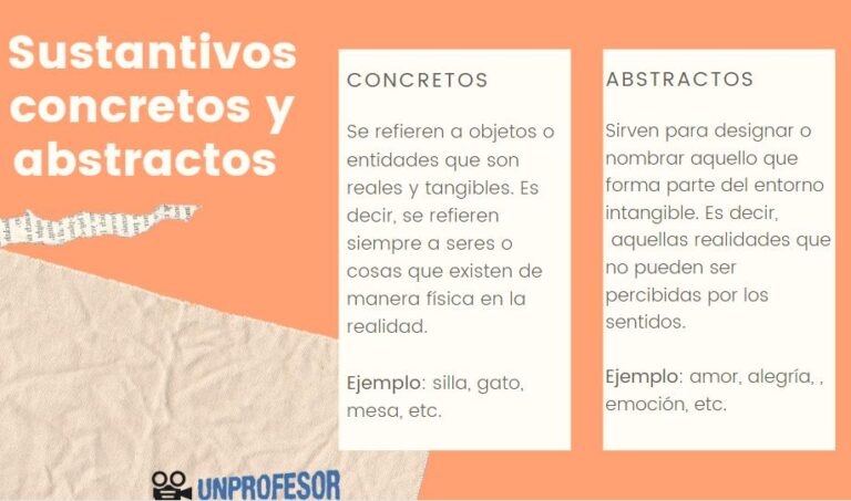 Diferencia entre sustantivos concretos y abstractos - PEDIAEXPERTOS