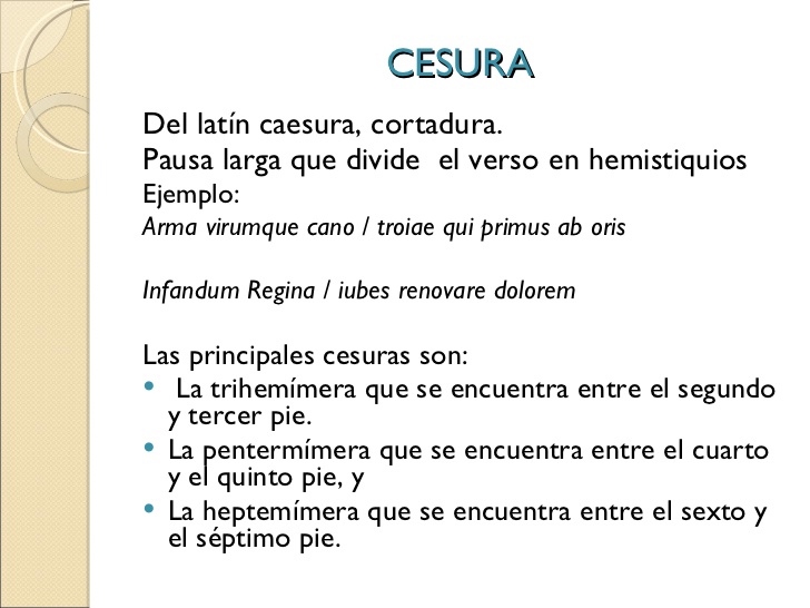 ¿Qué es una cesura en poesía? - PEDIAEXPERTOS